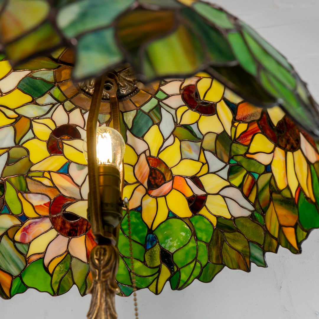 Sunflower Stained Glass Lamp